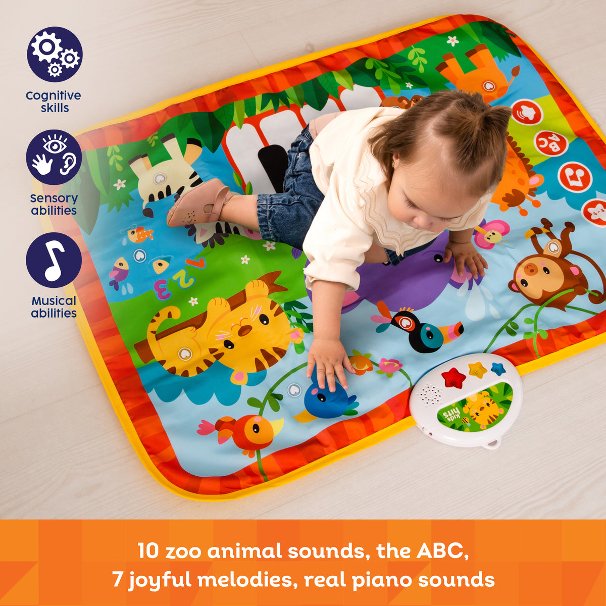 Kids Hits Educational Baby Light and Sound Mat Toy Musical Zoo