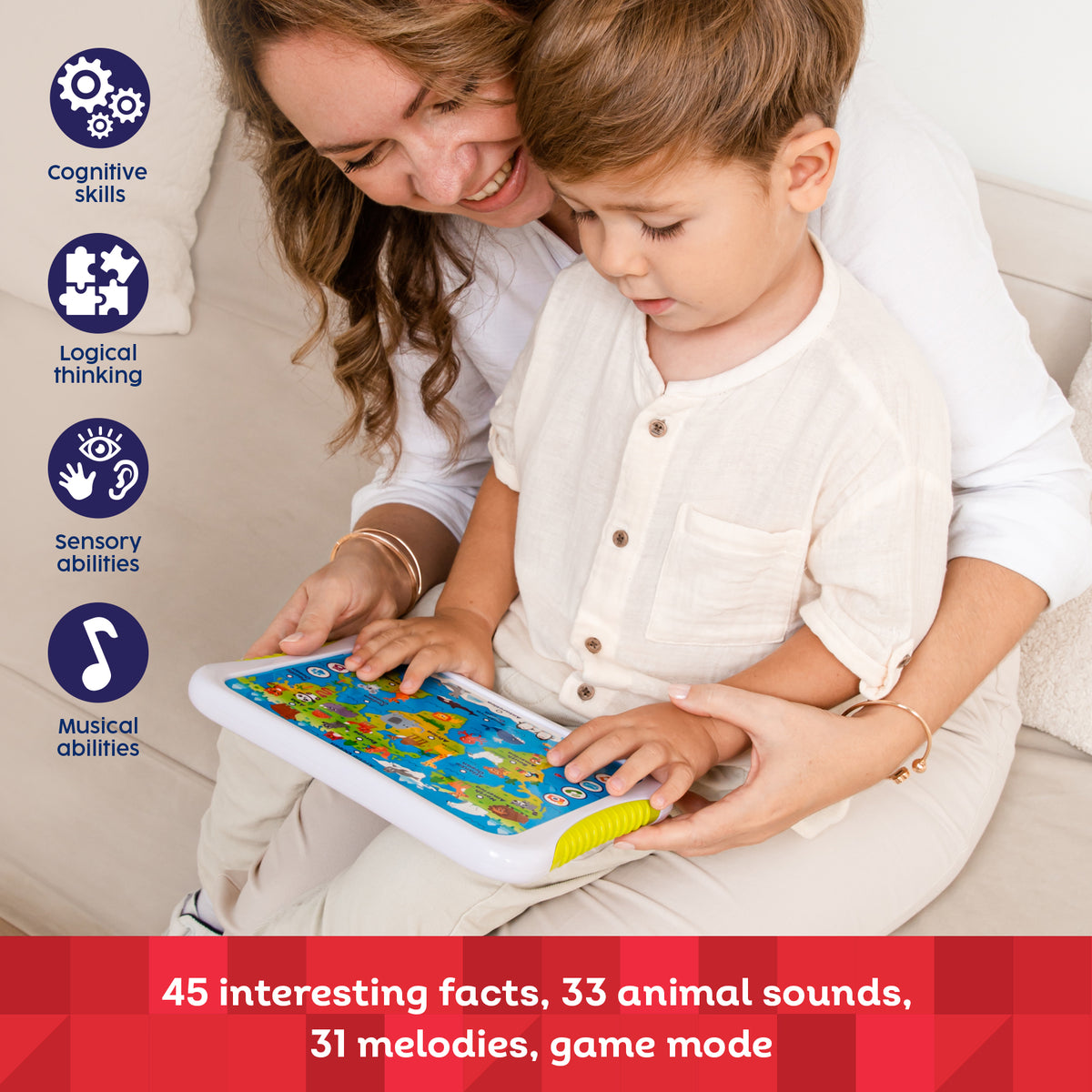 Kids Hits Educational Toddler Hit Pad Toy Discovery Atlas