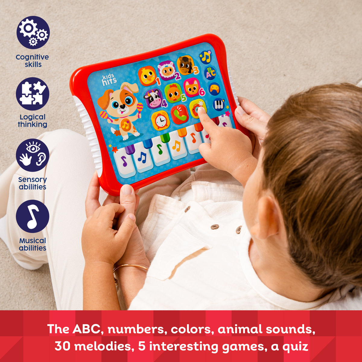 Kids Hits Educational Toddler Hit Pad with lights Toy Music Fun