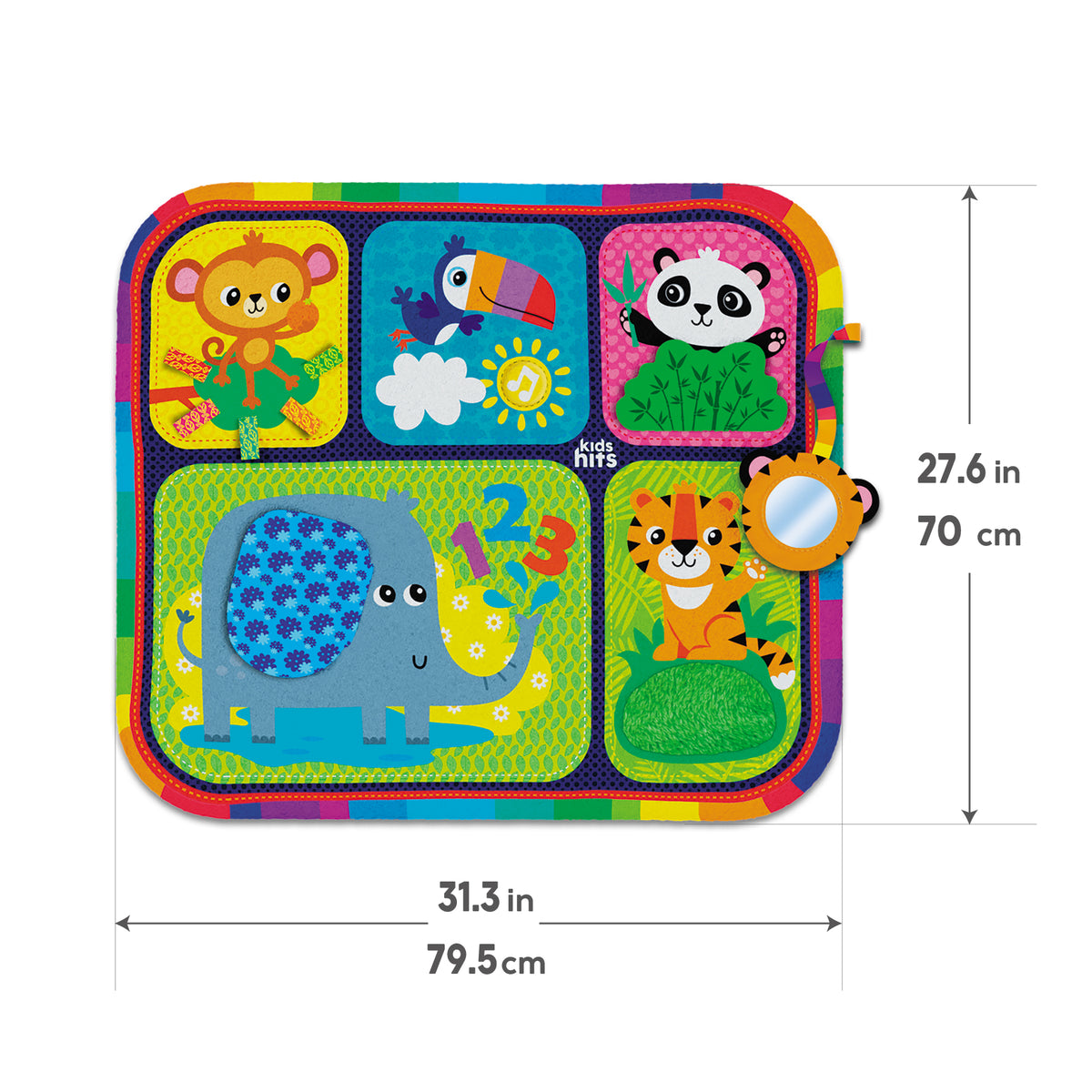 Kids Hits Educational Baby Touch mat Toy My First Zoo