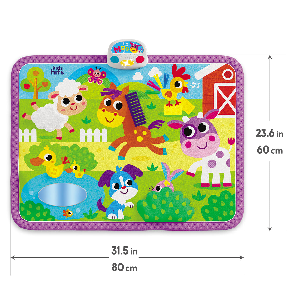 Kids Hits Educational Baby Touch and Play Mat Toy Farm Friends